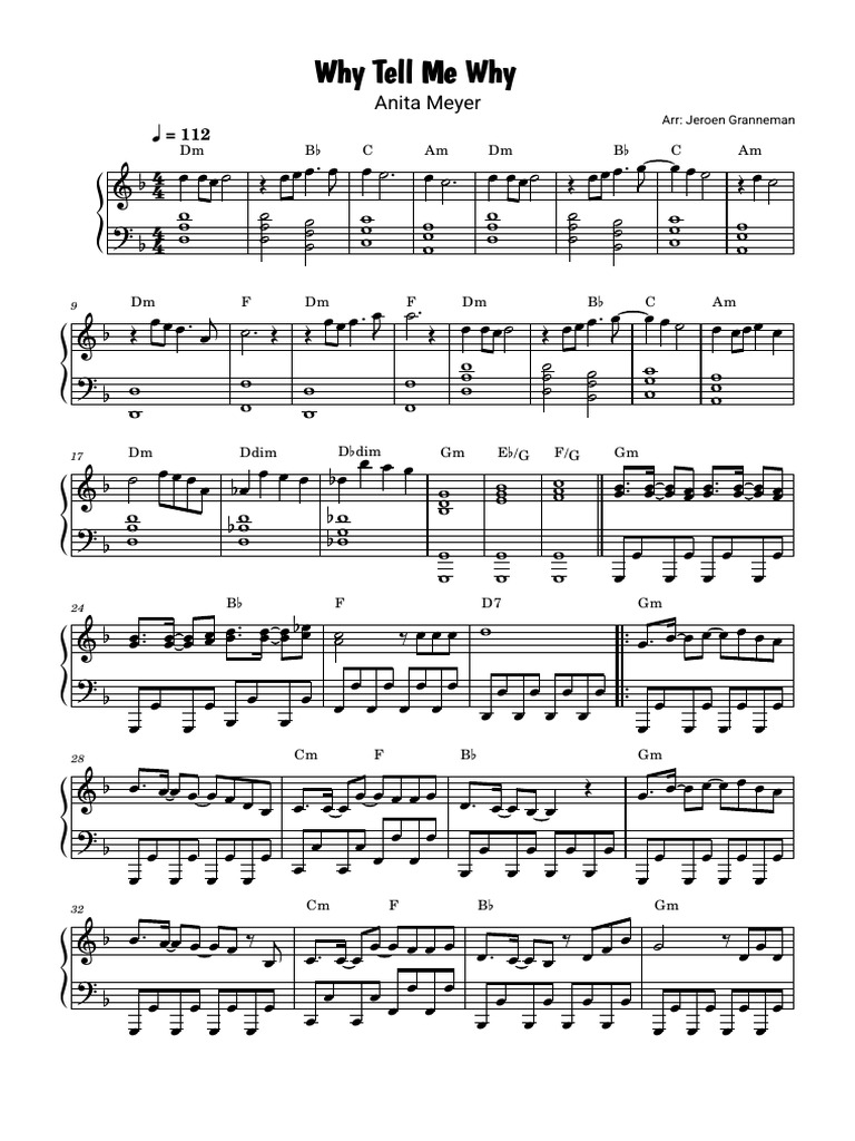Why Tell Me Why - Piano Sheet Music | PDF