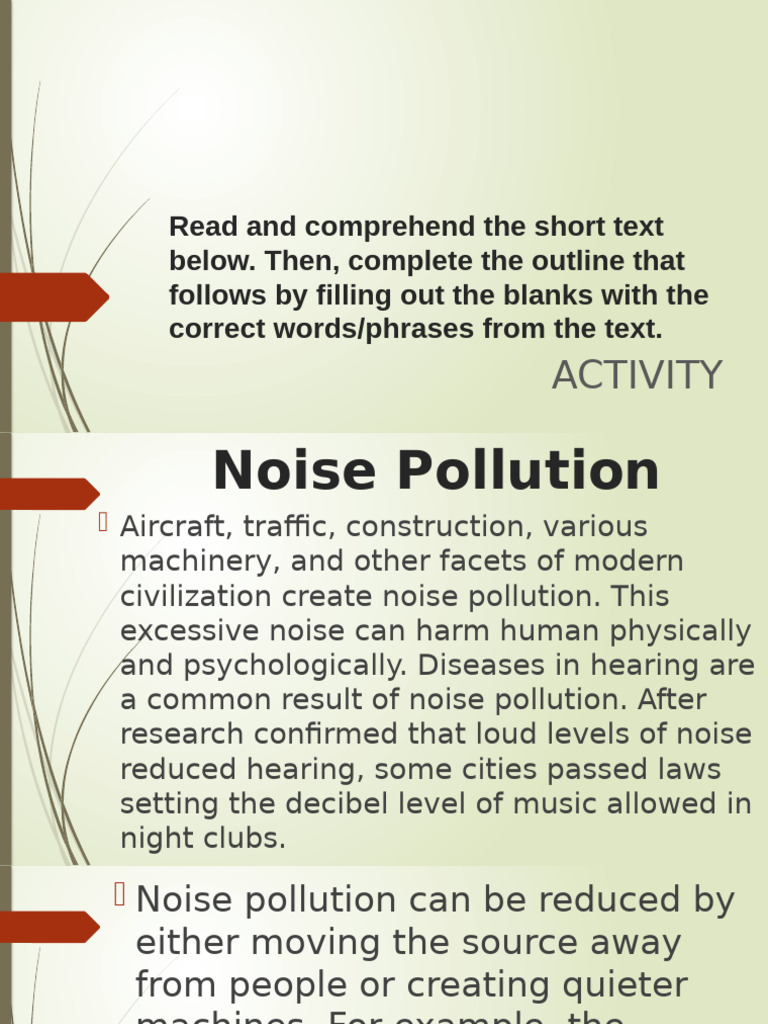 Lesson 5.2 Outlining | PDF | Noise