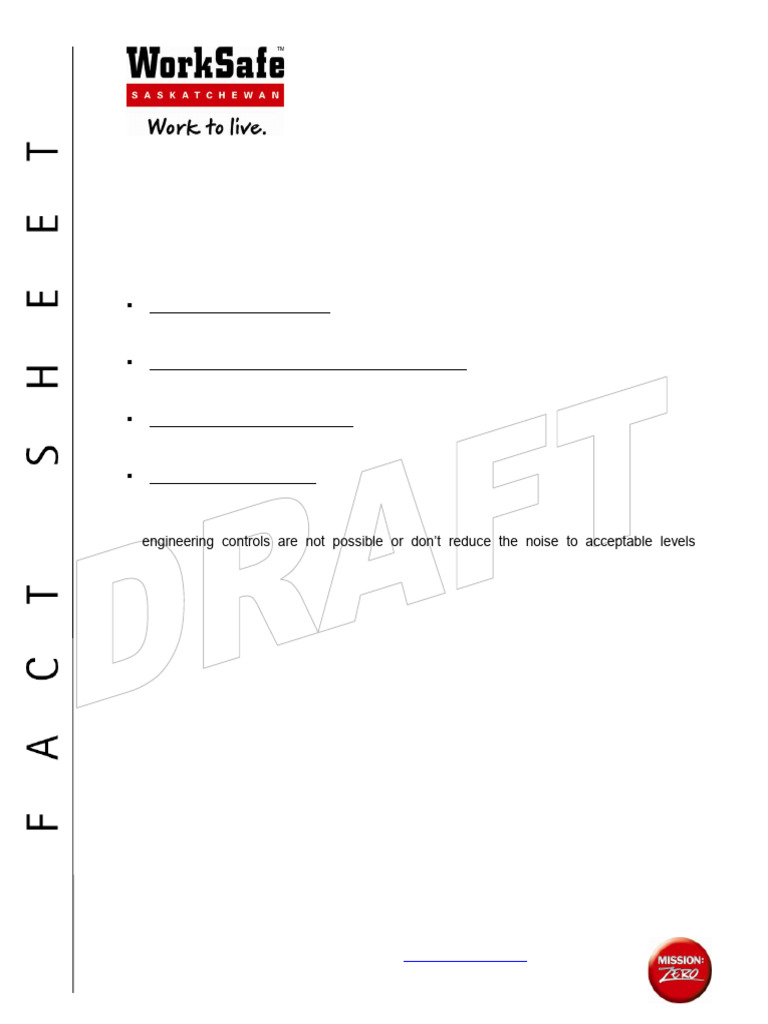 Preventing Hearing Loss Injuries at Work - Worksafe Sask | PDF | Noise ...