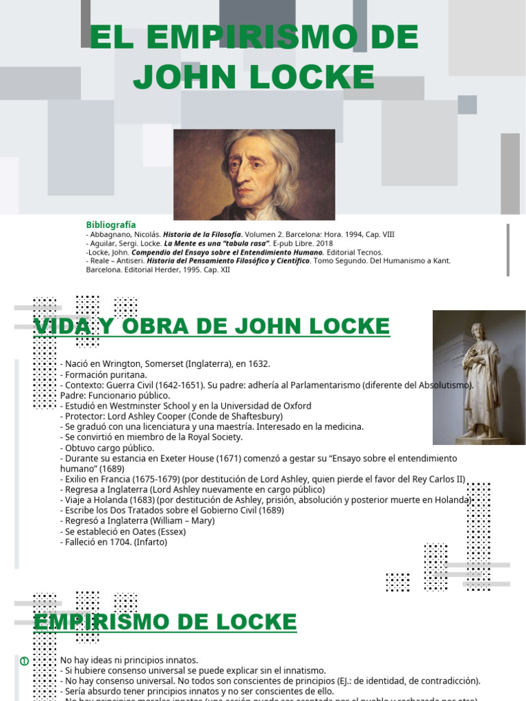 Filosofía Presentación Sobre John Locke | PDF | John Locke | Conocimiento