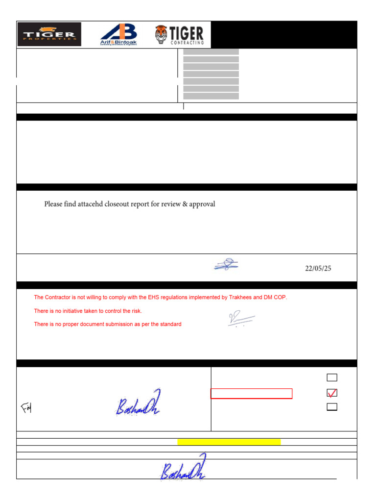 P1755 AB HSE SOR 19 HSE Observation Closeout Report R&R | PDF | Safety ...