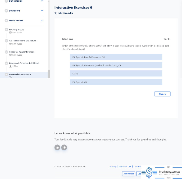 DCF Model Interactive Exercises Guide | PDF