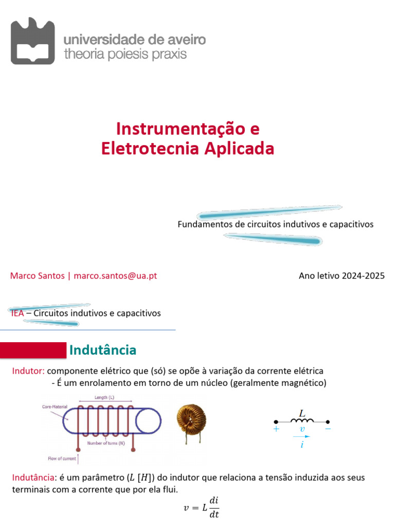Fundamentos de Circuitos Indutivos e Capacitivos | PDF | Indutância ...