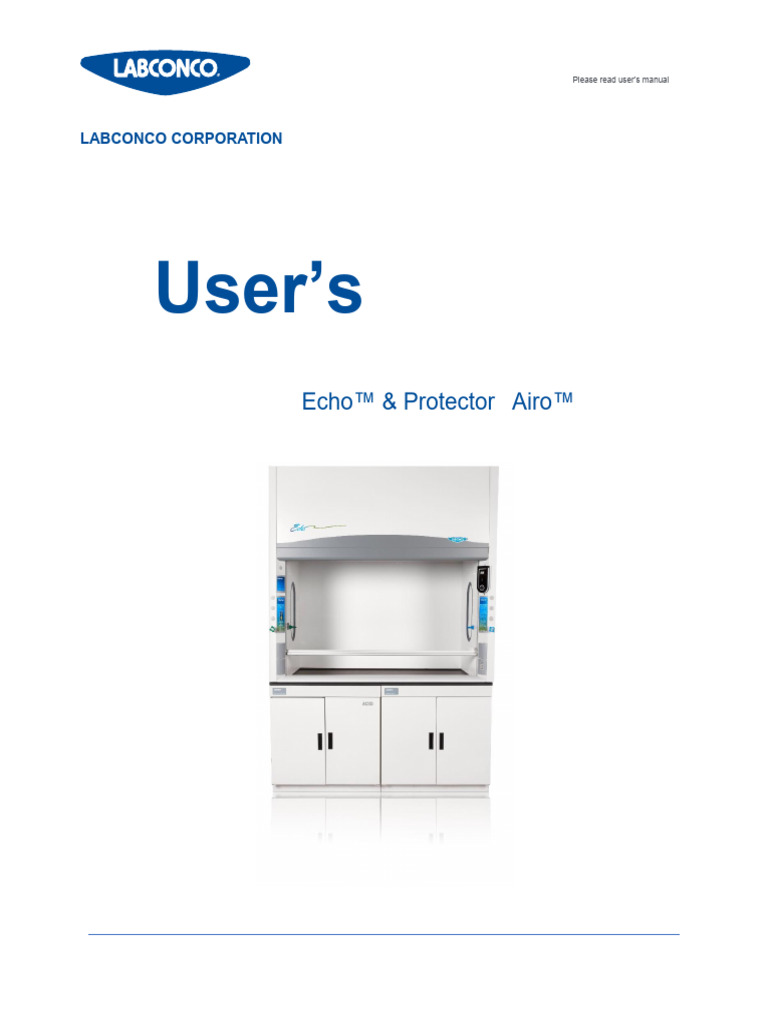 Labconco Protector Echo and Airo Manual | PDF | Mains Electricity | Oxide