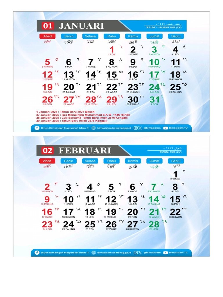 Kalender 2025 | PDF