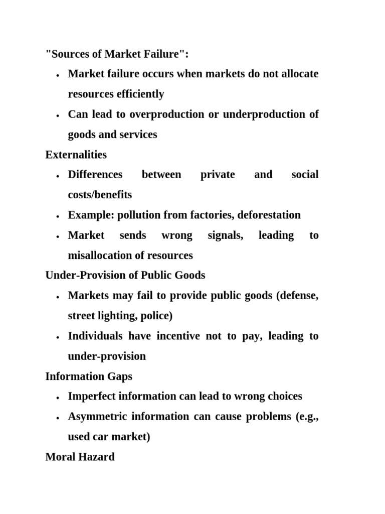 Sources of Market Failure Explained | PDF | Externality | Marginal Cost