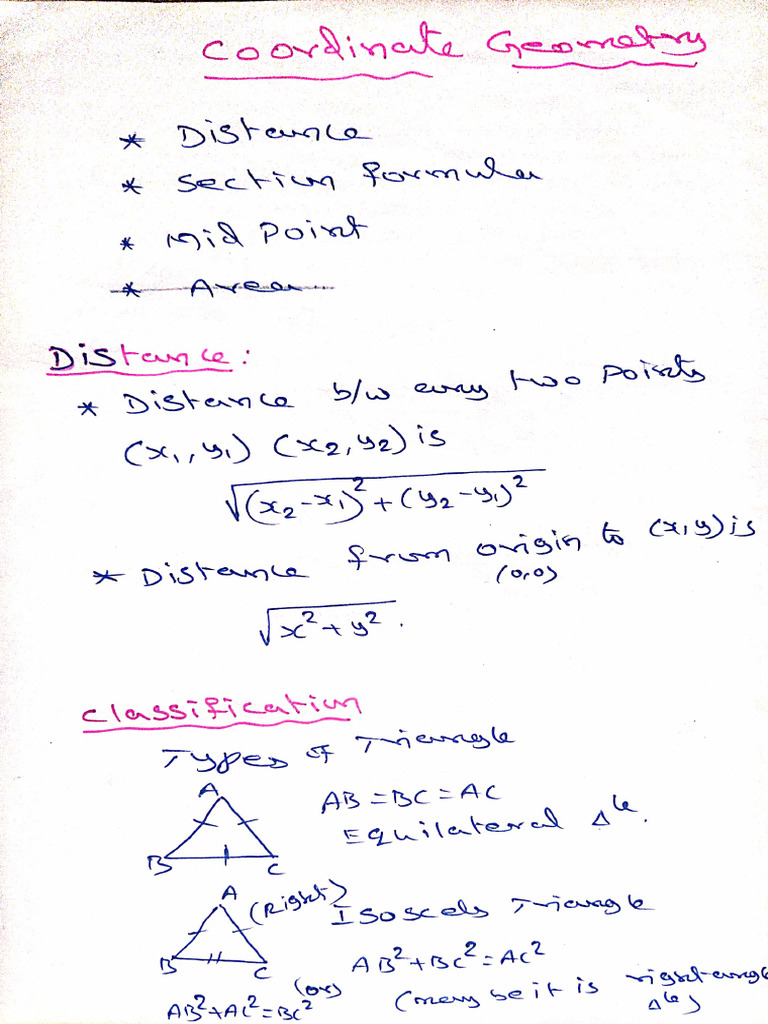 Coordinate Geometry | PDF