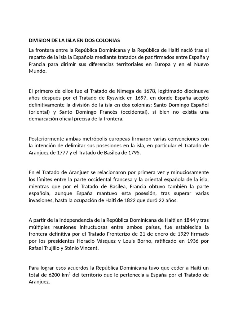 Division de La Isla en Dos Colonias | PDF | Imperio español