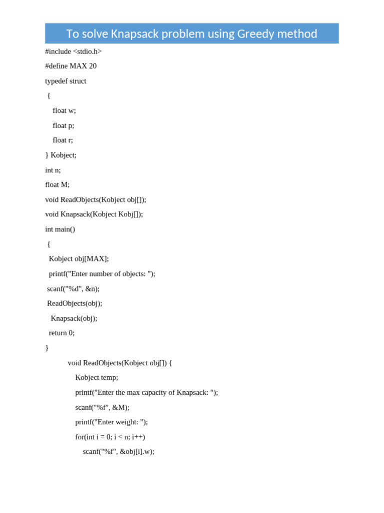 Greedy | PDF