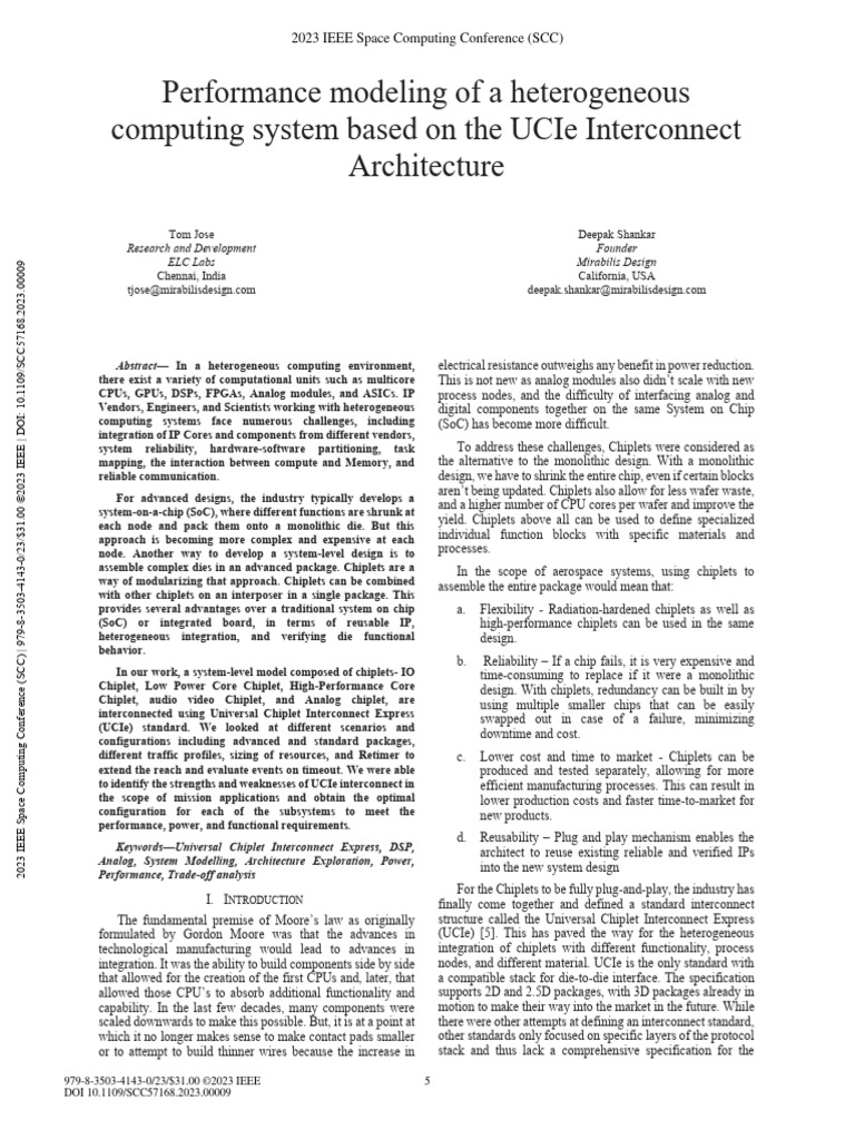 Heterogeneous Computing with UCIe Chiplets | PDF | System On A Chip ...