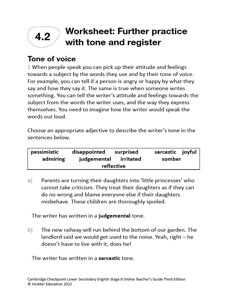Understanding Tone and Register | PDF