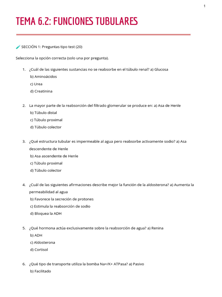 Tema6 2 | PDF | Riñón