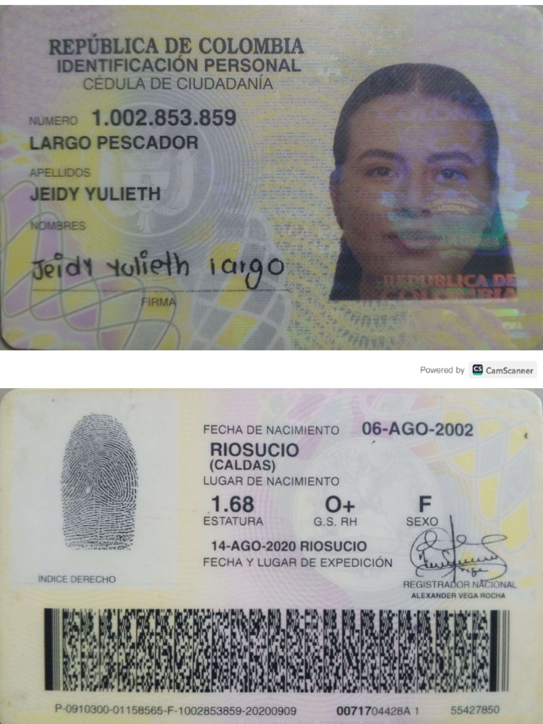 Cédula Jeidy Bajoooo | PDF