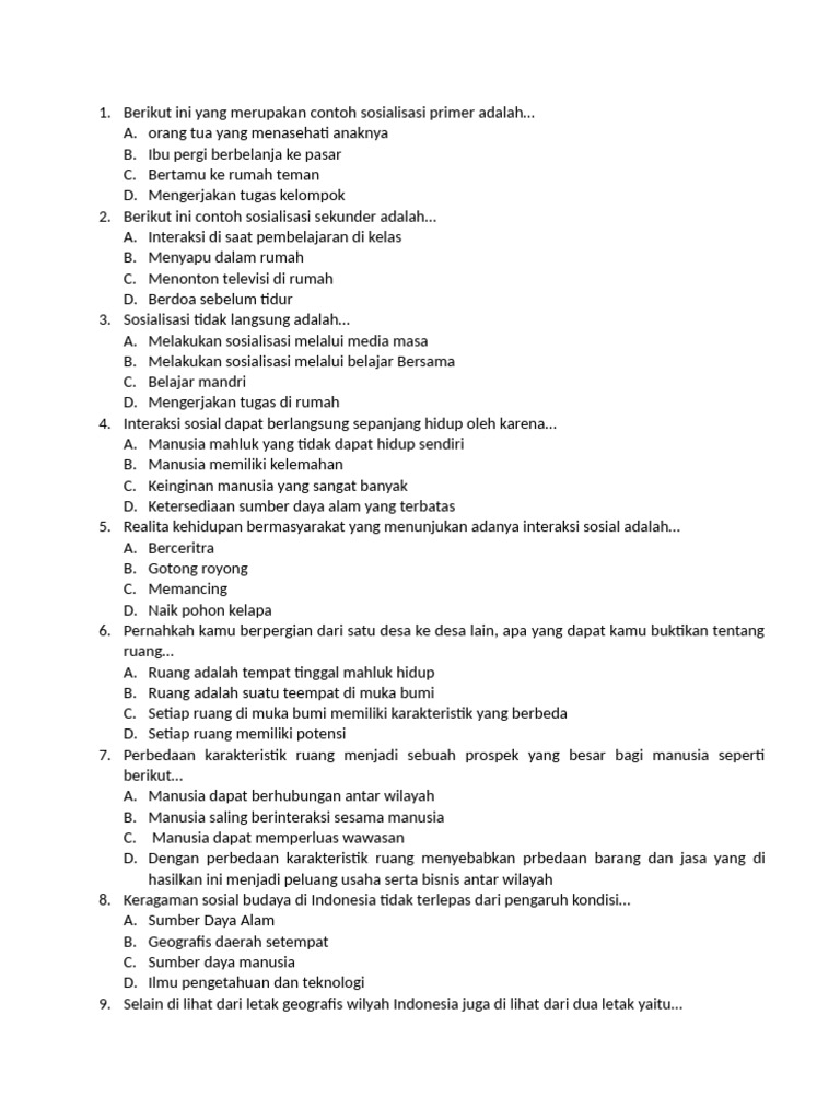Contoh Sosialisasi Primer dalam Kehidupan | PDF