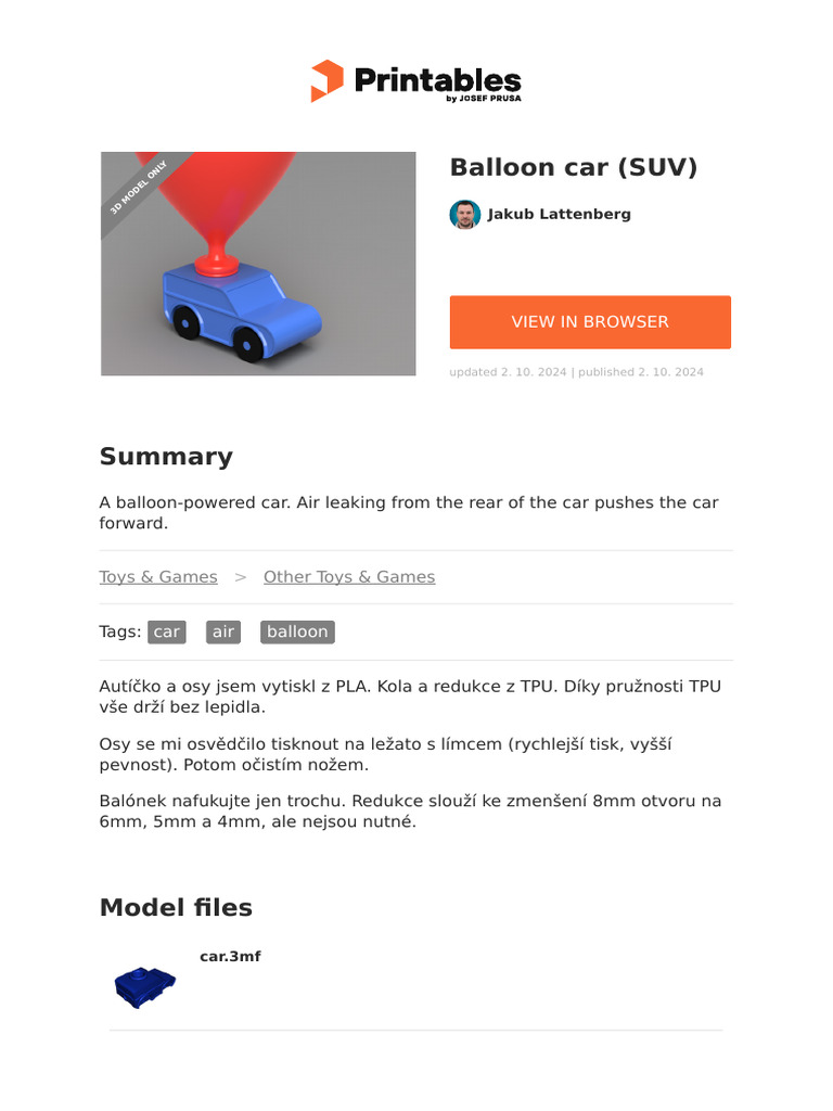Balloon Car Suv | PDF