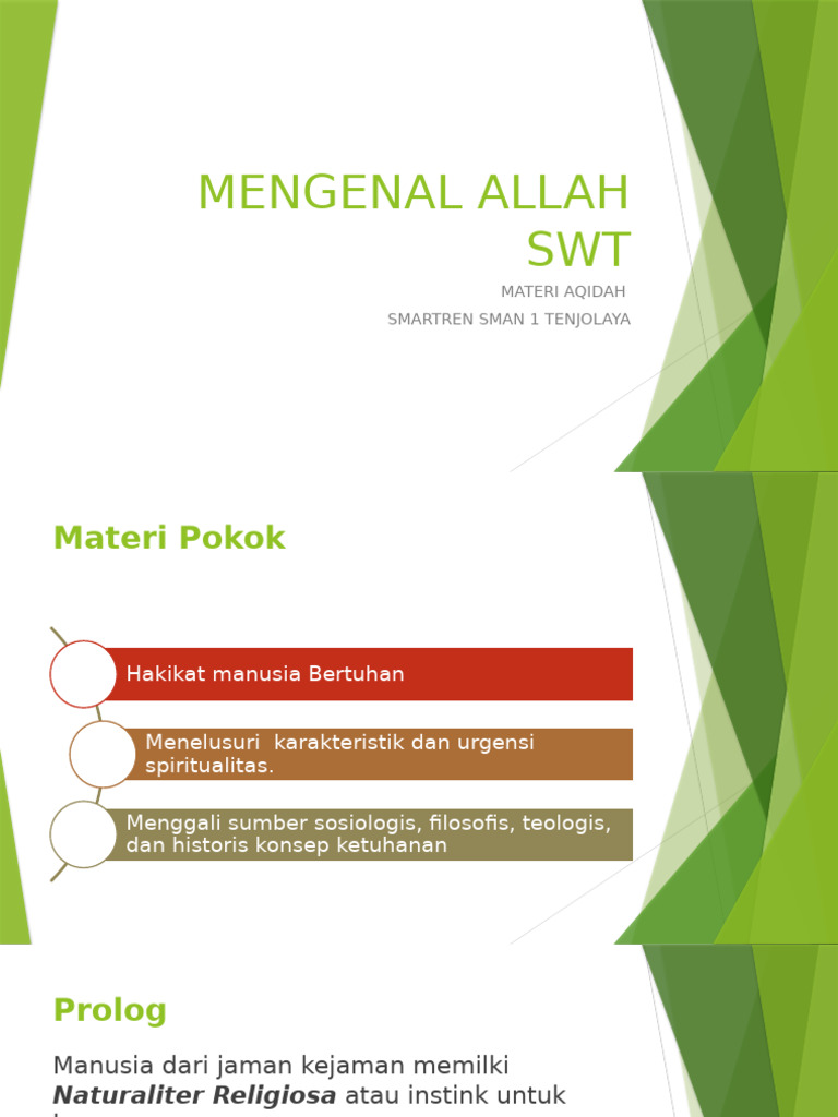 Materi PPT Mengenal Allah SWT, Smartren 2025 | PDF