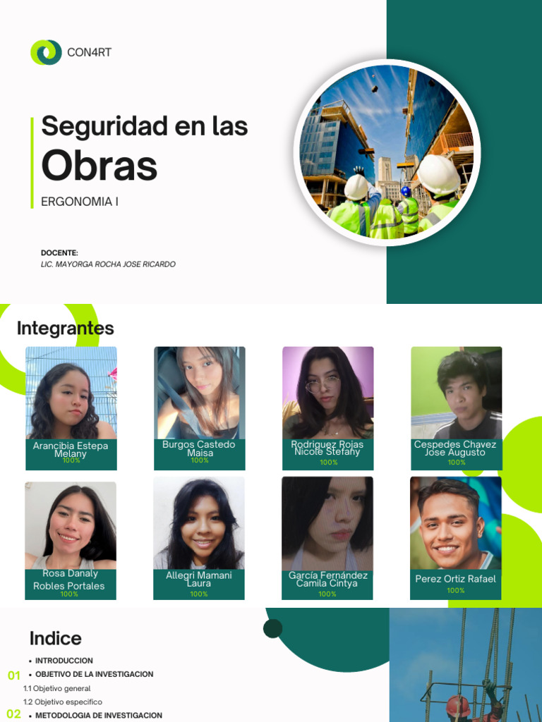 Diapo. Seguridad en Las Obras - Ergonomia-1 | PDF | Guante | ruido