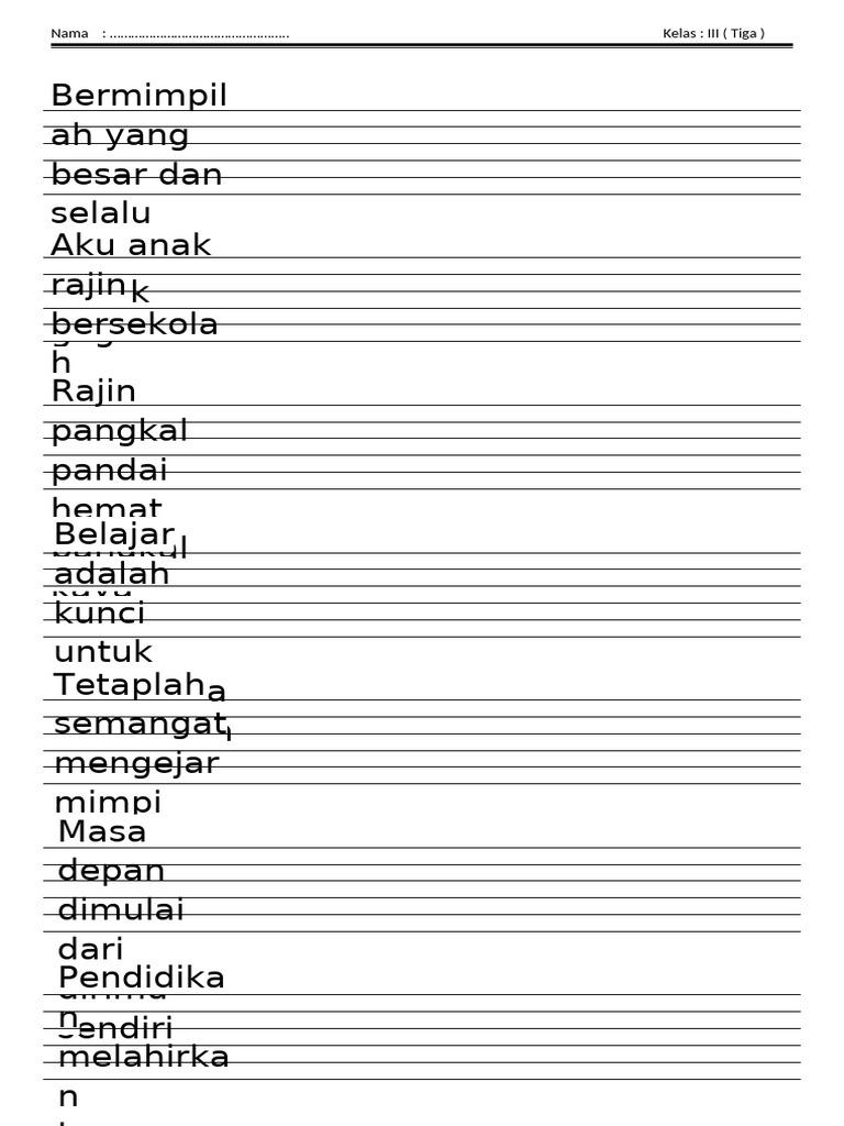 Soal Tulisan Sambung | PDF