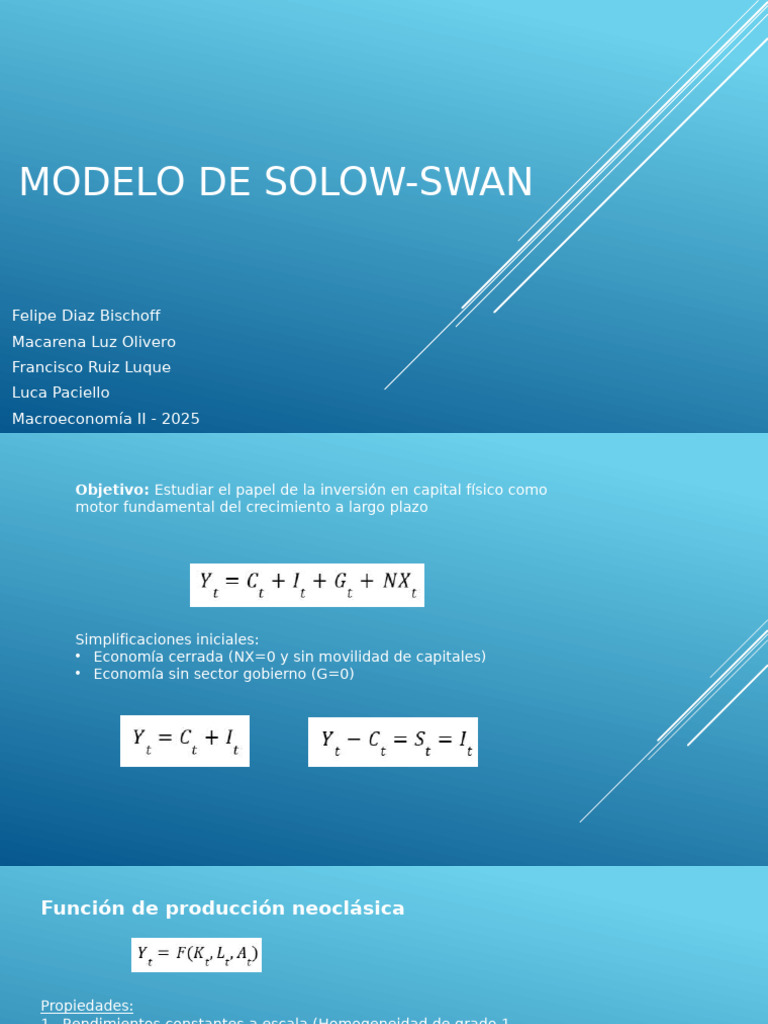 Modelo de Solow-Swan | PDF | Crecimiento económico | Macroeconómica