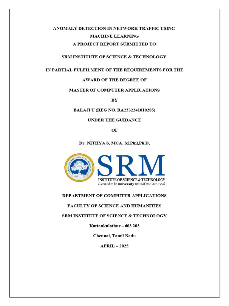 Final Project Document | PDF | Machine Learning | Computer Security