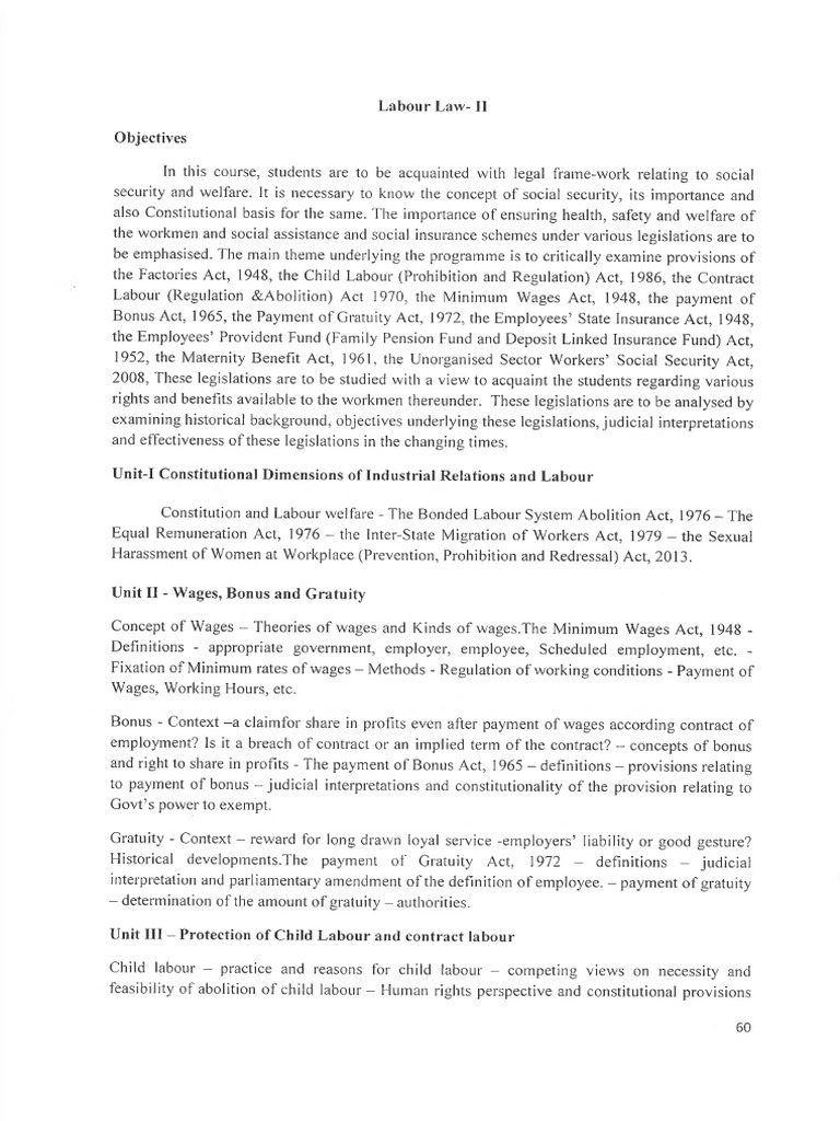 Labour Law II | PDF
