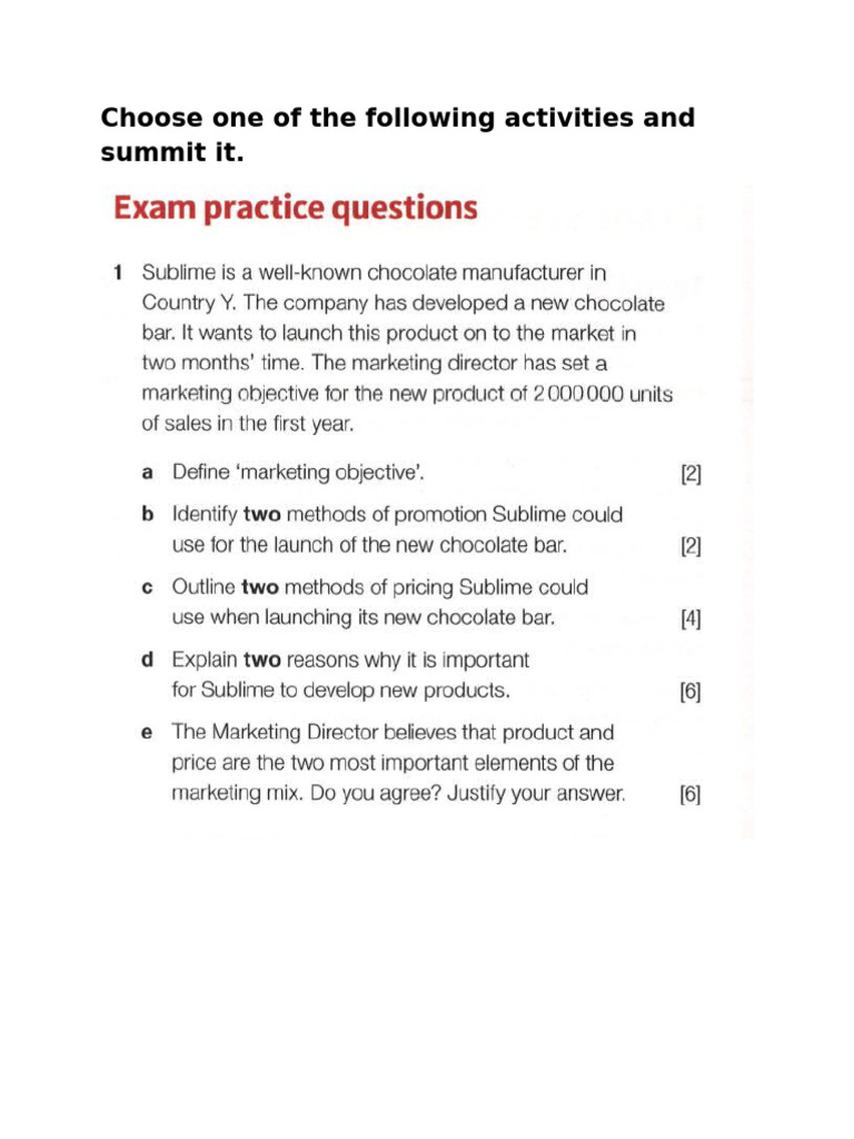 Exam Style Questions | PDF