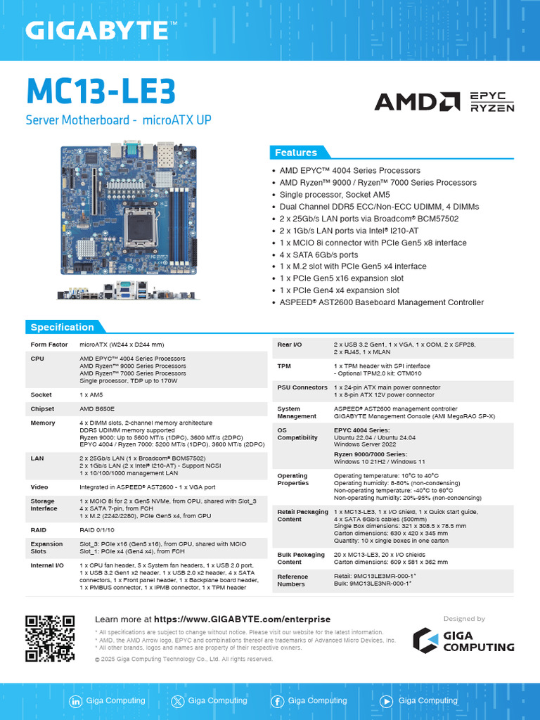 MC13 LE3 Rev 1x - Datasheet - v1.0 | PDF | Computer Architecture | Computer Hardware