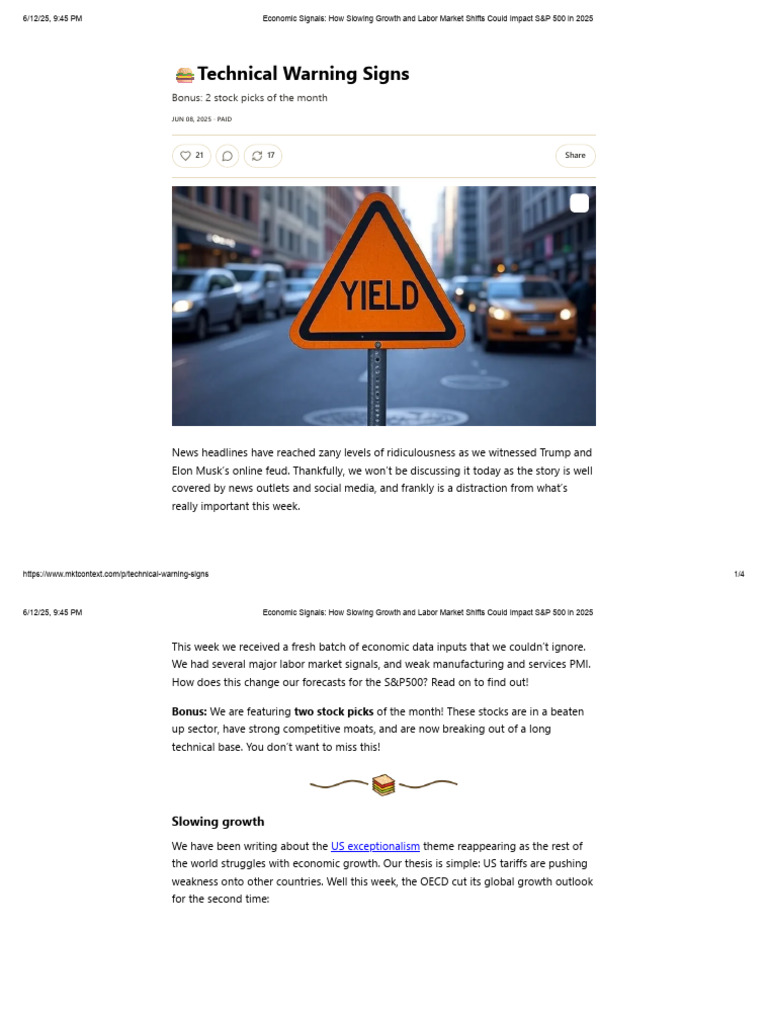 Economic Signals - How Slowing Growth and Labor Market Shifts Could ...