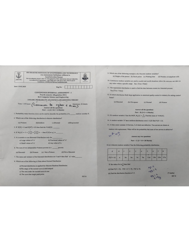 Maths Question Paper | PDF