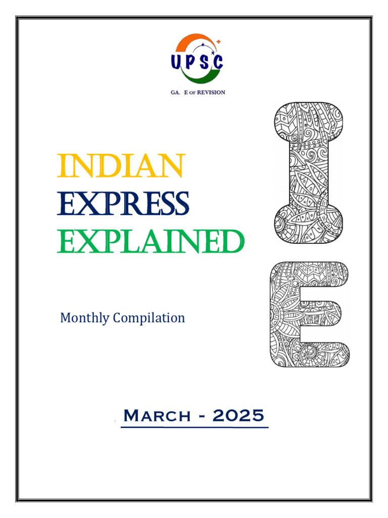 Monthly Compilation of IE Explained Page - March 2025 | PDF