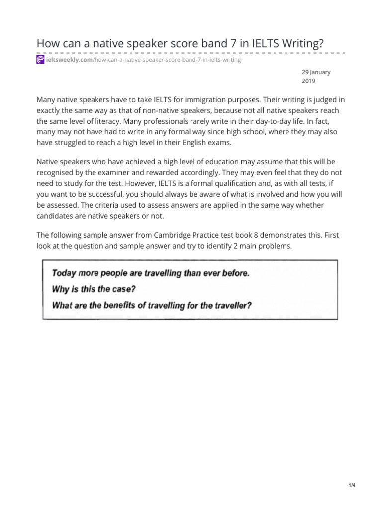 Native Speaker's Path to IELTS Band 7 | PDF | International English ...