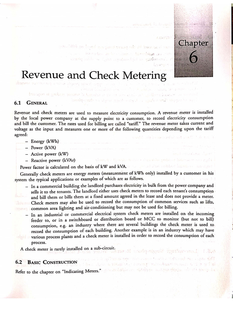 Revenue and Check Metering | PDF