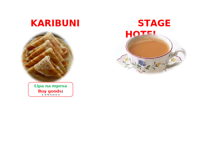 Stage Hotel Menu Cover | PDF