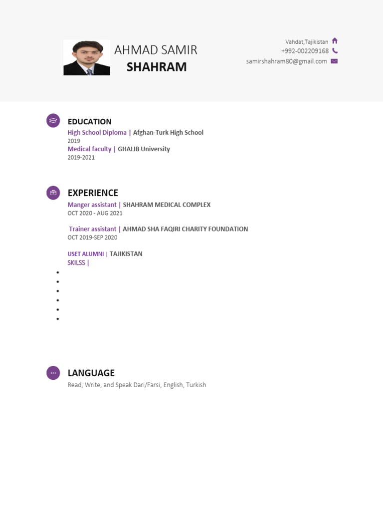 Ahmad Samir CV | PDF