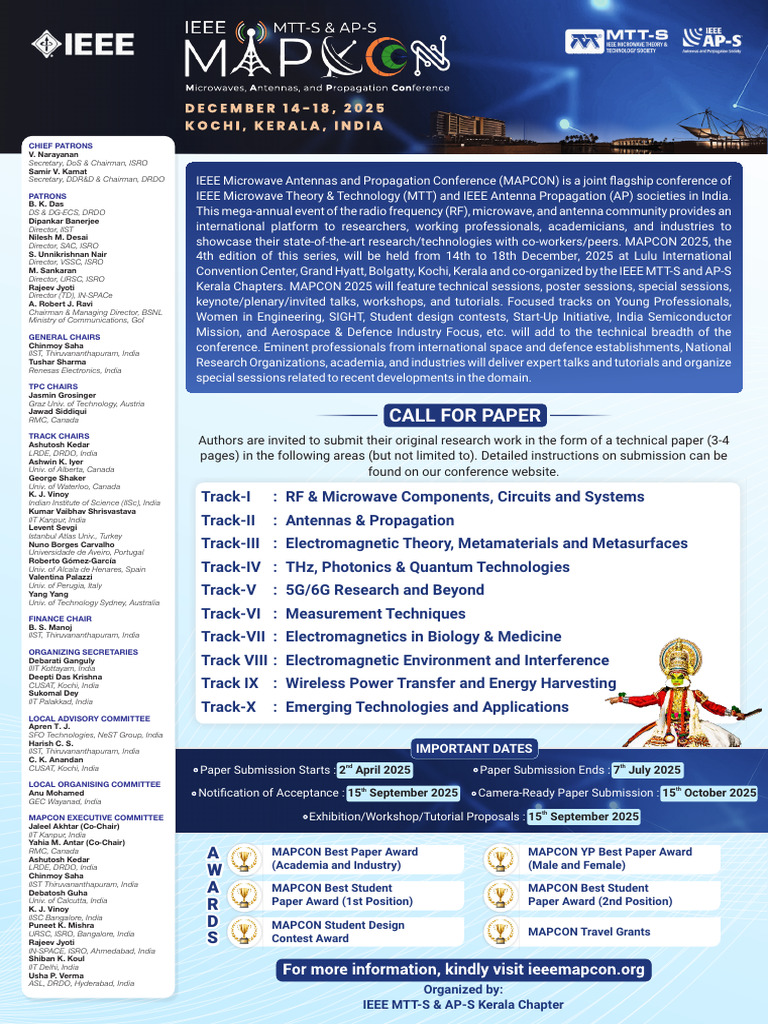 MAPCON 2025 Call For Papers | PDF | Electromagnetic Radiation