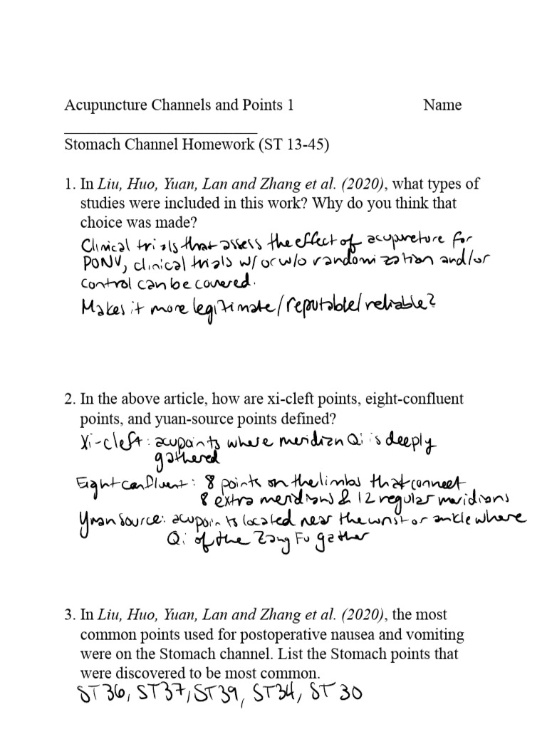 Stomach Channel 13-45 Homework 2 | PDF