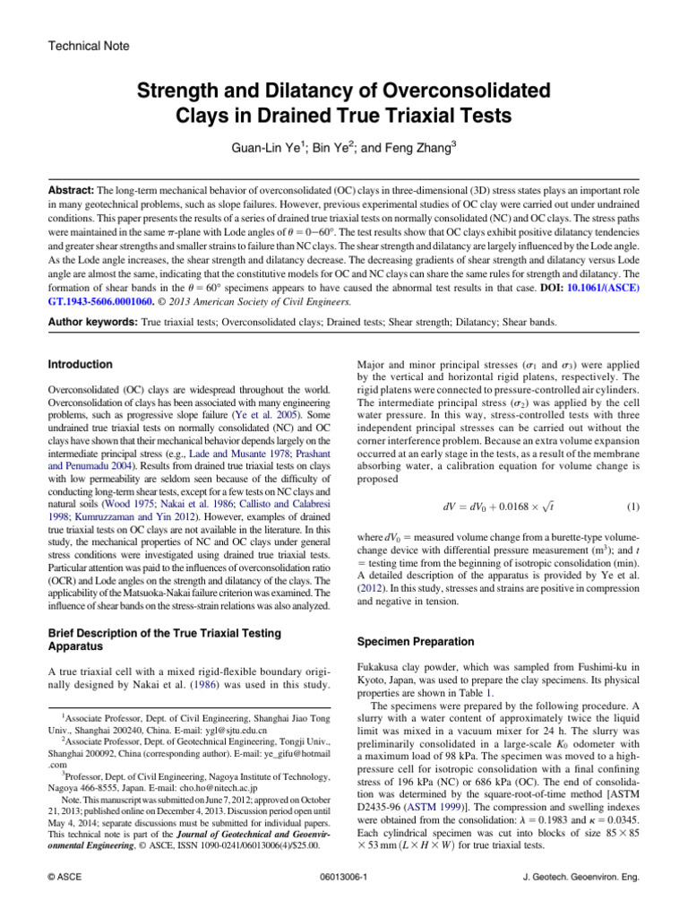 2014_Strength and dilatancy of overconsolidated clays in drained true ...