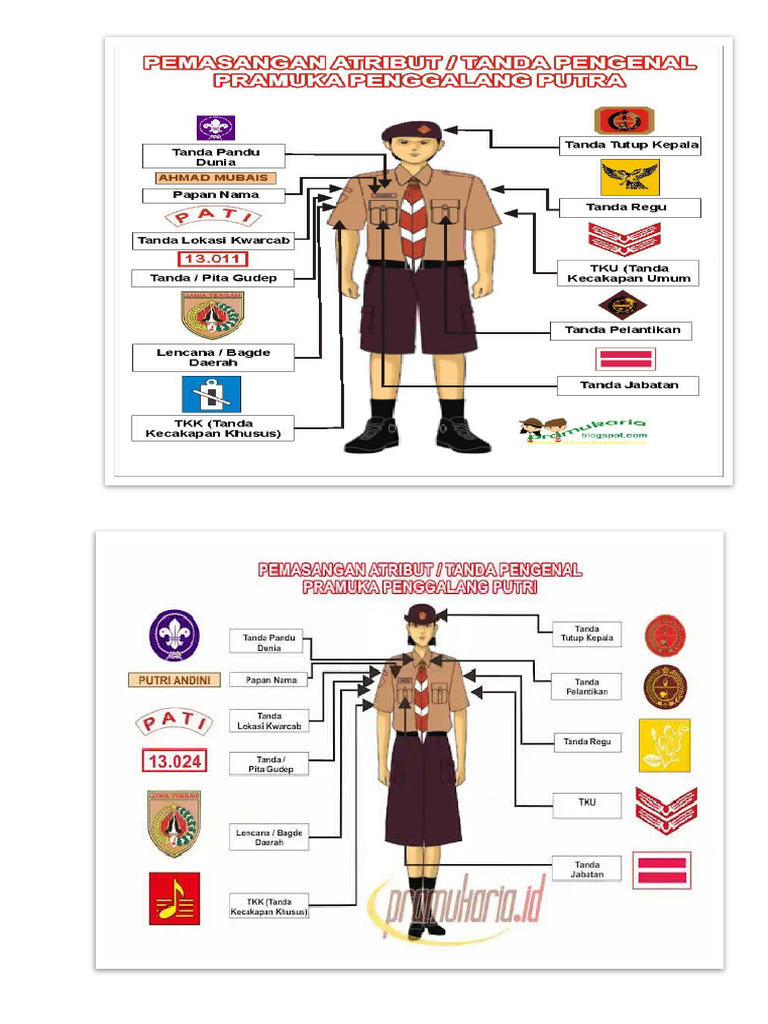 Contoh Pemasangan Atribut Pramuka | PDF
