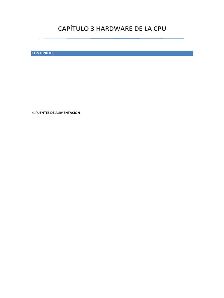 Unidad 3 Hardware de La Cpu Lectura | PDF | USB | Hardware de la computadora
