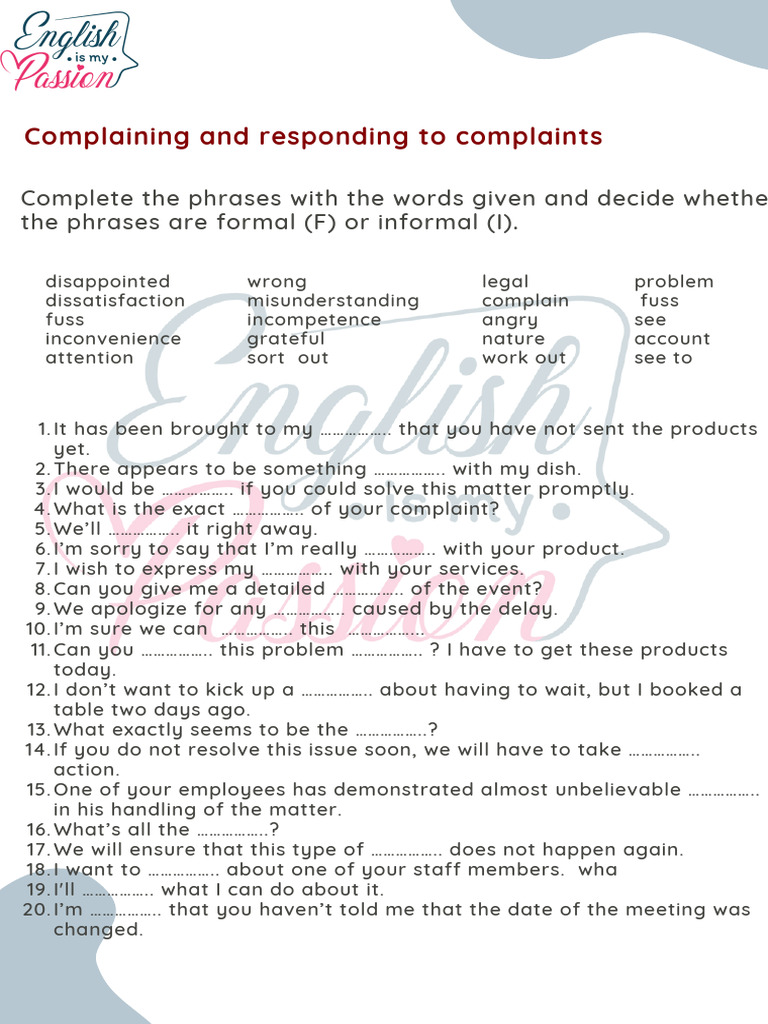 Complaining and Responding | PDF