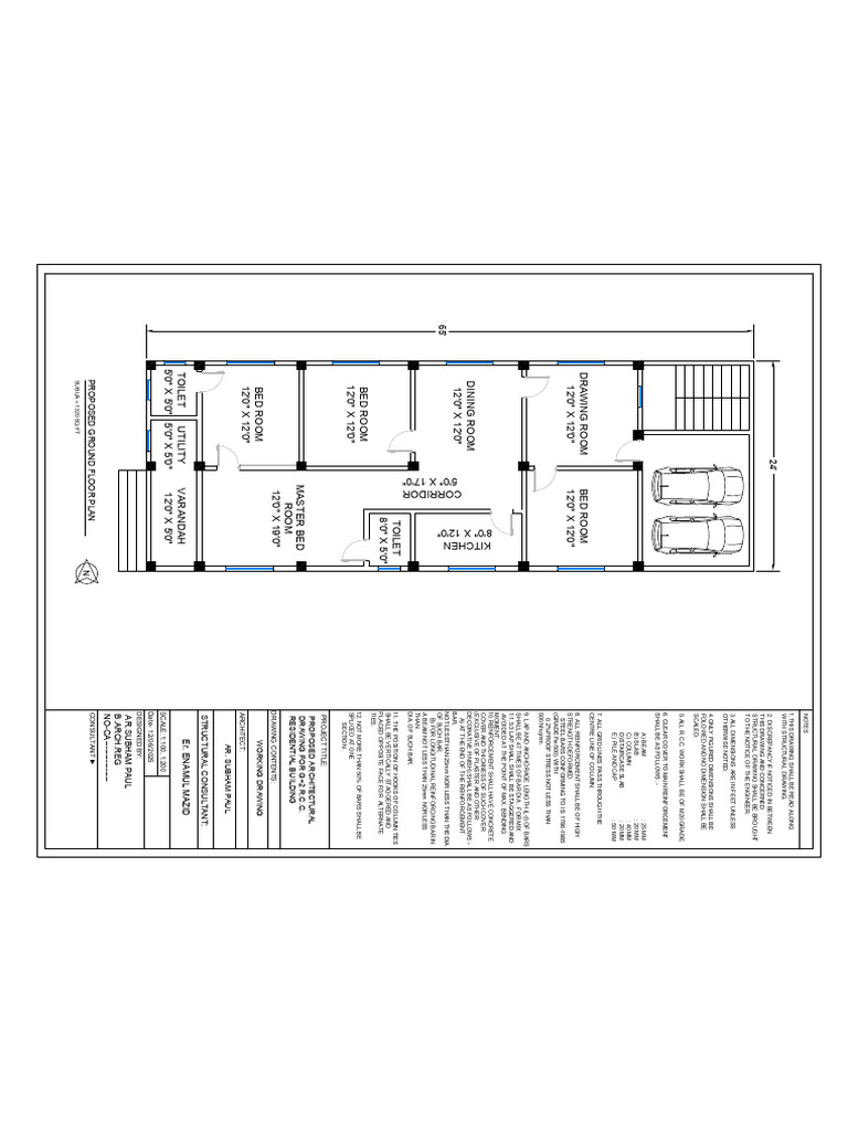 Bhaskar Da Plan Ground Floor | PDF | Civil Engineering | Building Engineering