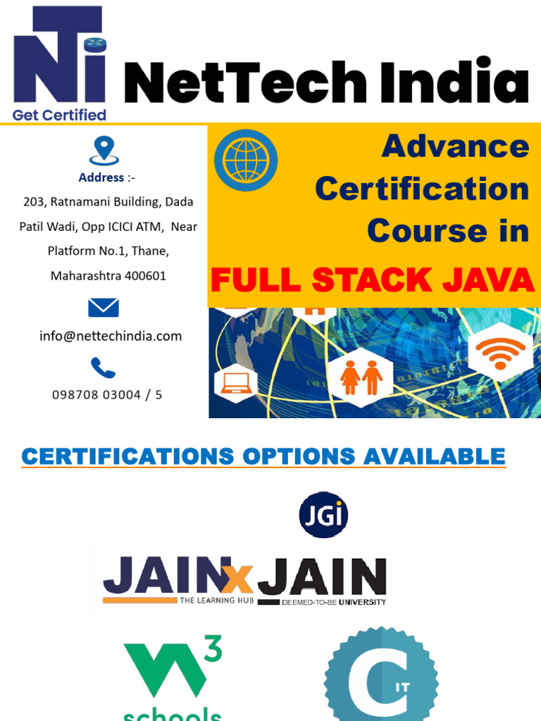 Certified Professional Diploma in Full Stack Java | PDF | J Query | Method (Computer Programming)