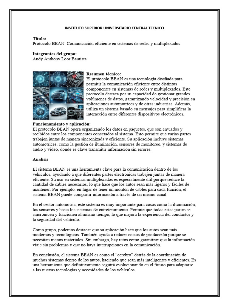 Bean | PDF | Electrónica | Sensor