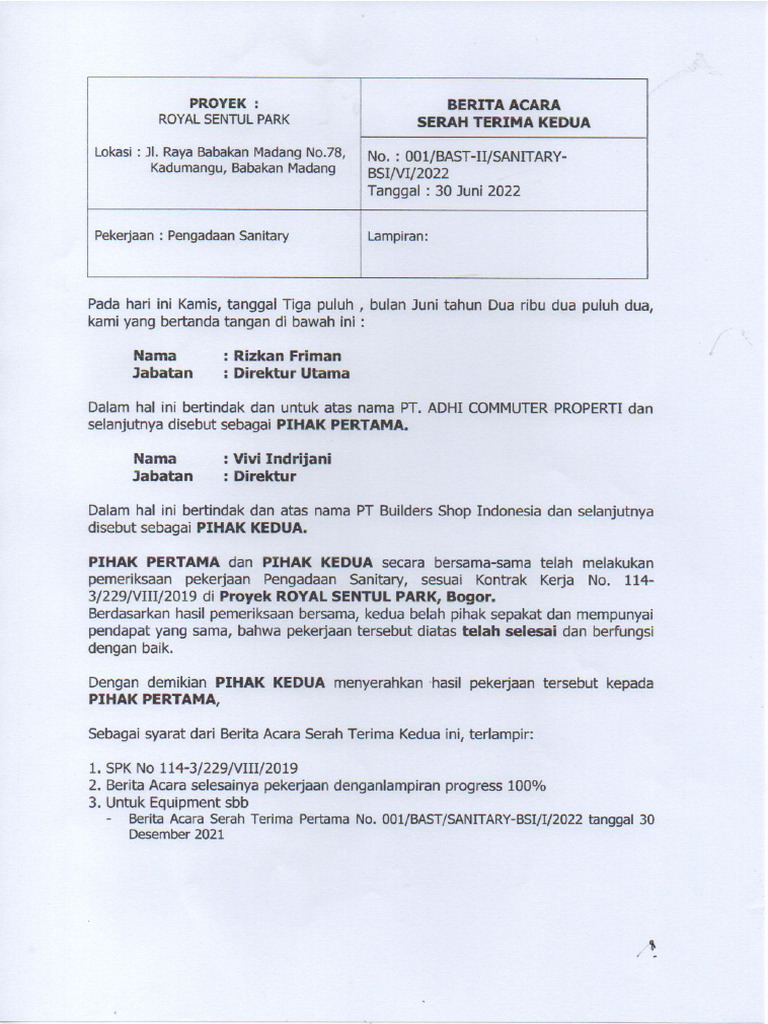 PR - Inv23020016 Retensi 5 Proyek RSP | PDF