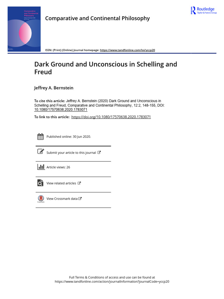Schelling and Freud: Unconscious Insights | PDF | Psychoanalysis ...