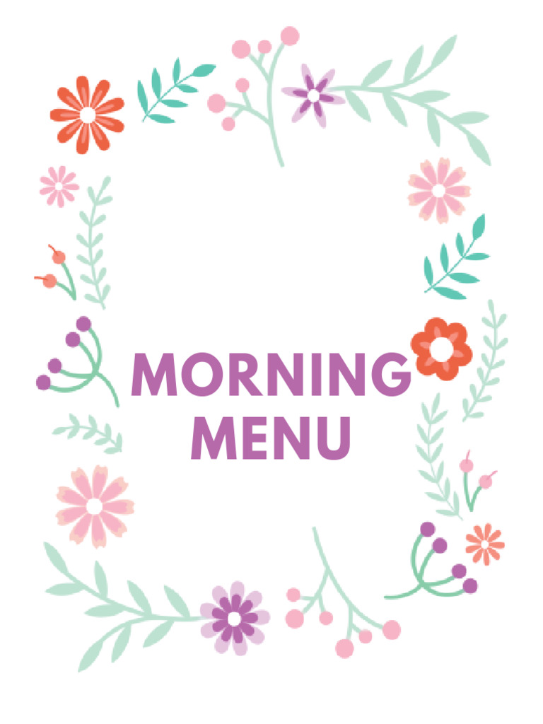 Morning Menus | PDF