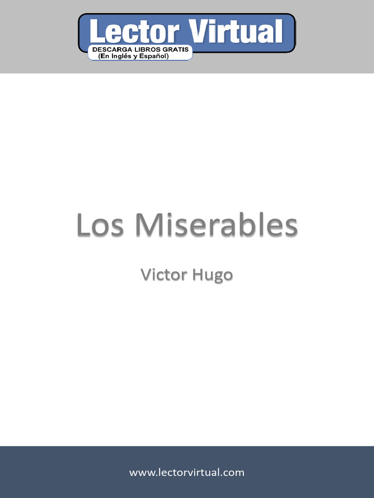 Los Miserables Victor Hugo Libro | PDF | Los Miserables | Victor Hugo