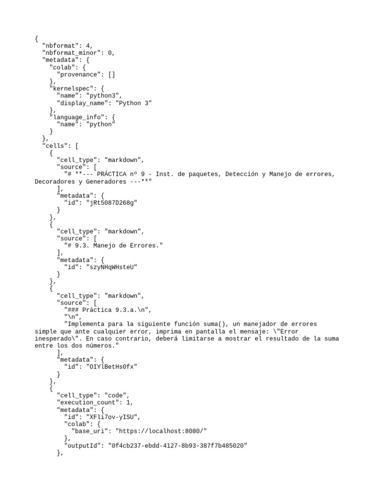 Práctica 9 MaríaIsabelNietoRey 1b.ipynb | PDF | Programación de computadoras | Informática