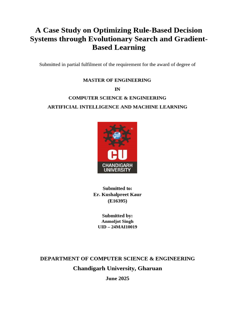 ML (Mini Project) Incomeplete | PDF | Genetic Algorithm | Artificial ...