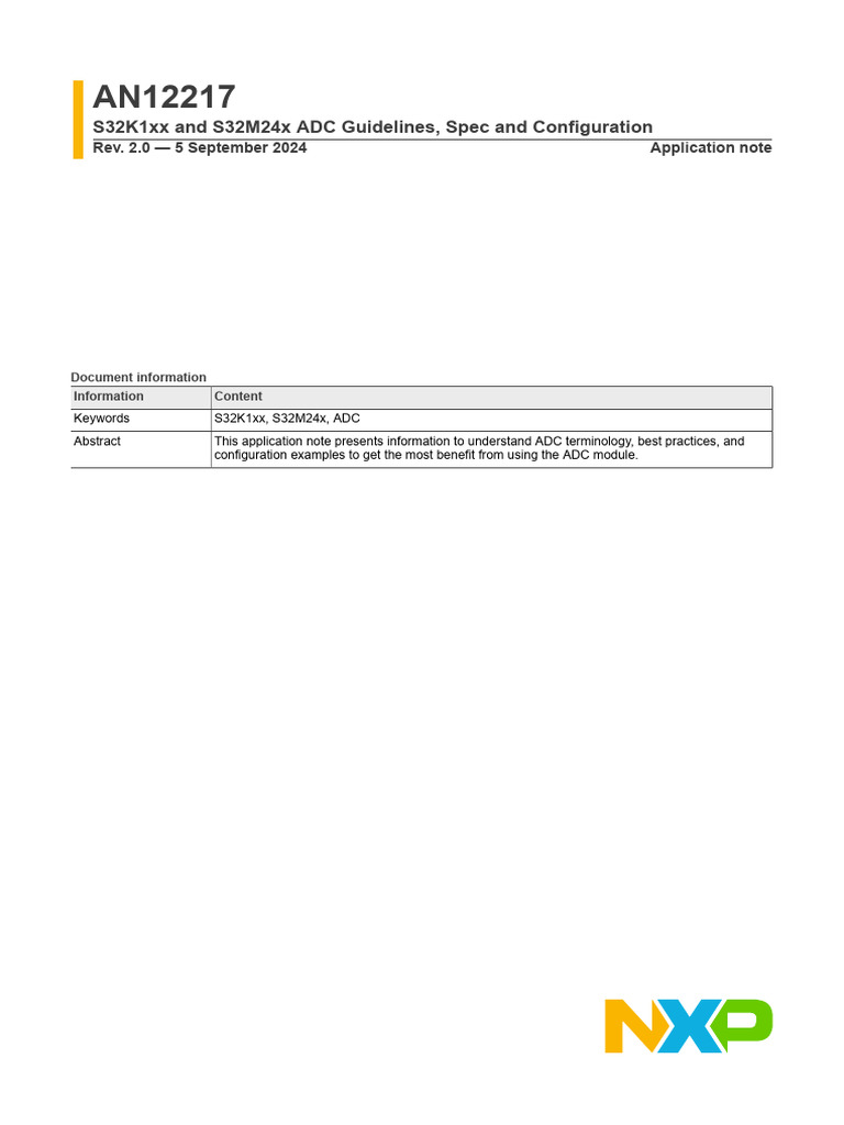 ADC Guidelines, Spec and Configuration | PDF | Analog To Digital ...